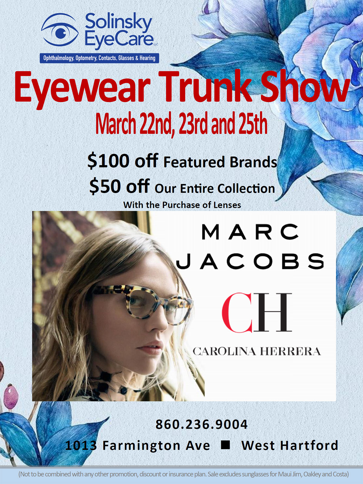 Eyewear Trunk Show – March 22nd, 23rd and 25th - Solinsky EyeCare